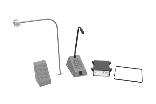 Mounted Window Intercom System with Bent Microphone - STS-K058